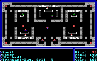 Screenshot of Ultima I (DOS, 1986) - MobyGames
