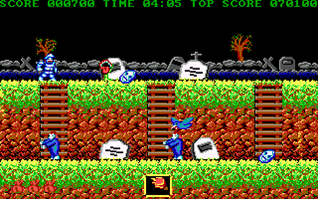 Screenshot of Ghosts 'N Goblins (DOS, 1985) - MobyGames
