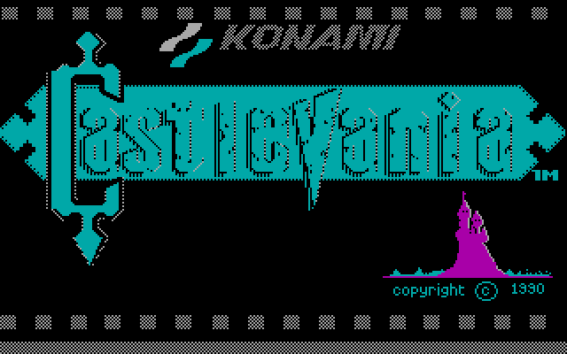 Screenshot of Castlevania (DOS, 1986) - MobyGames