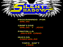 Screenshot of Silent Shadow (ZX Spectrum, 1988) - MobyGames