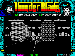 Screenshot of ThunderBlade (ZX Spectrum, 1987) - MobyGames