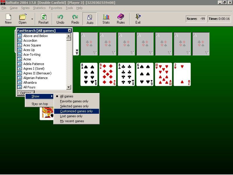 Screenshot of SolSuite 2004 (Windows, 2003) - MobyGames