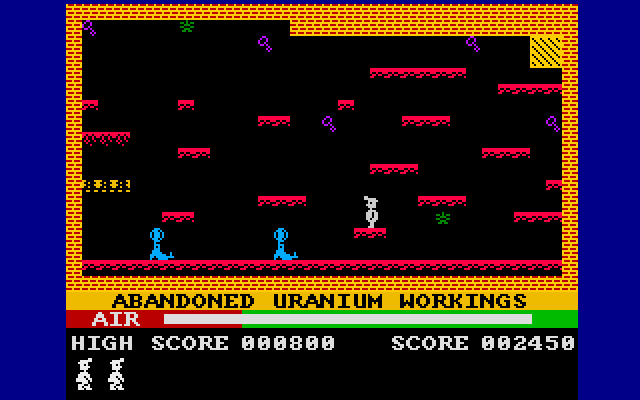 Screenshot of Manic Miner (Amiga, 1983) - MobyGames