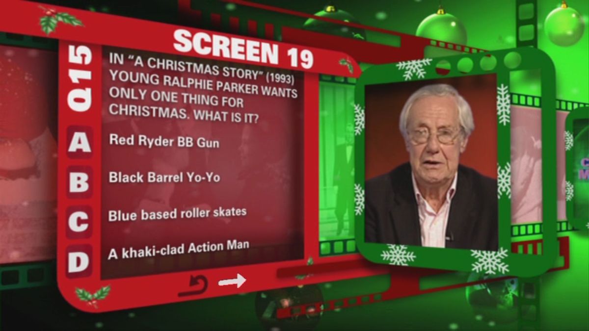 Screenshot of Barry Norman's Christmas Movie Quiz (DVD Player, 2007) - MobyGames