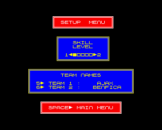 Screenshot of European Soccer Challenge (ZX Spectrum, 1989) - MobyGames