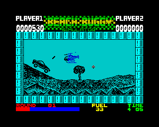 Screenshot of Beach Buggy Simulator (ZX Spectrum, 1987) - MobyGames