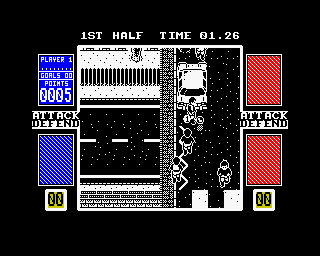 Screenshot of 4 Soccer Simulators (ZX Spectrum, 1988) - MobyGames