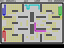 Screenshot of Adder Attack (ZX Spectrum, 1983) - MobyGames