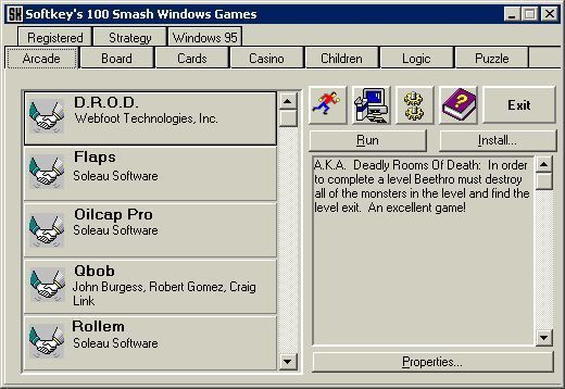 Screenshot of 100 Smash Win95 Games (Windows, 1998) - MobyGames