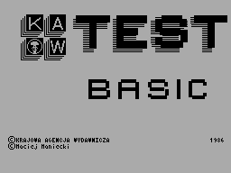 Screenshot of Basic Test (ZX Spectrum, 1986) - MobyGames