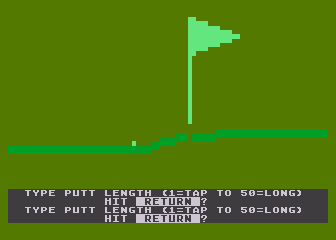 Screenshot of Sunday Golf (Atari 8-bit, 1980) - MobyGames