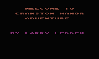 The Cranston Manor Adventure (1981) - MobyGames