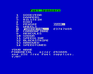 Screenshot of Grand Prix (ZX Spectrum, 1989) - MobyGames