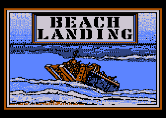Screenshot of Beach Landing (Atari 8-bit, 1984) - MobyGames
