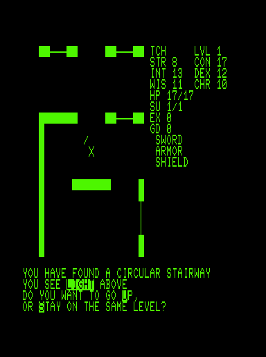 Screenshot of Telengard (Commodore PET/CBM, 1982) - MobyGames