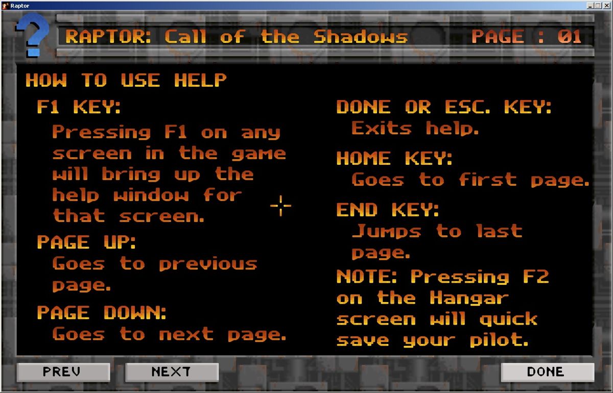 Screenshot of Raptor: Call of the Shadows (Windows, 1994) - MobyGames