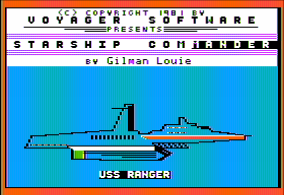 Screenshot of Starship Commander (Apple II, 1981) - MobyGames