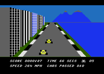 Screenshot of Death Race (Atari 8-bit, 1984) - MobyGames