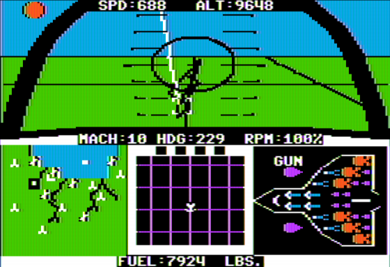 Screenshot of F-15 Strike Eagle (Apple II, 1984) - MobyGames