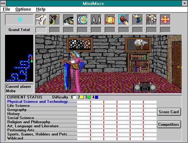 Screenshot of Microsoft Encarta (Included game) (Windows 3.x, 1993 ...