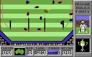 Screenshot of Australian Rules Football (Commodore 64, 1989) - MobyGames