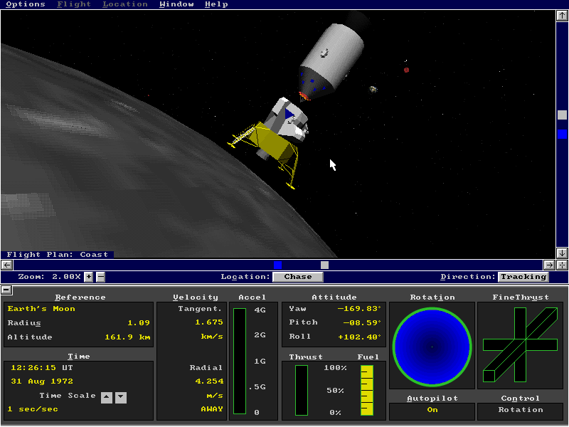 Screenshot of Microsoft Space Simulator (DOS, 1994) - MobyGames