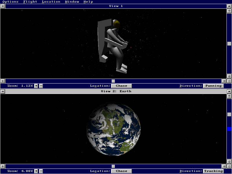 Screenshot of Microsoft Space Simulator (DOS, 1994) - MobyGames