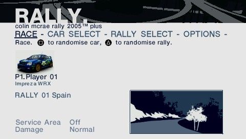Screenshot of Colin McRae Rally 2005 Plus (PSP, 2005) - MobyGames