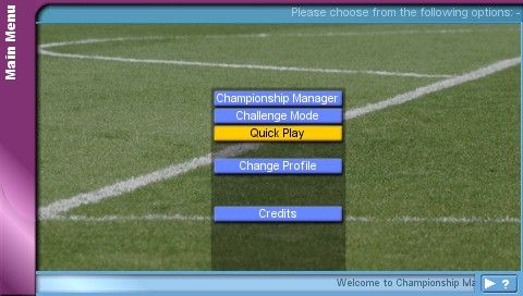Screenshot of Championship Manager (PSP, 2005) - MobyGames