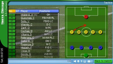 Screenshot of Championship Manager (PSP, 2005) - MobyGames