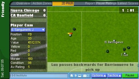 Screenshot of Championship Manager (PSP, 2005) - MobyGames