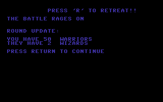 Screenshot of Fortress of the Witch King (Commodore 64, 1983) - MobyGames