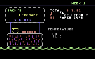 Screenshot of Lemonade (Commodore 64, 1986) - MobyGames