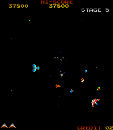 Screenshot of Gyruss (Arcade, 1983) - MobyGames