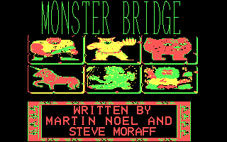 Screenshot of Moraff's Monster Bridge (DOS, 1992) - MobyGames