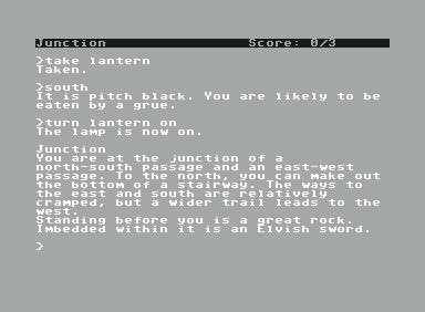 Screenshot of Zork III: The Dungeon Master (Commodore 64, 1982) - MobyGames