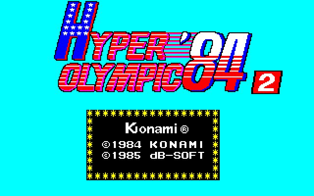 Screenshot of Hyper Sports (Sharp X1, 1984) - MobyGames