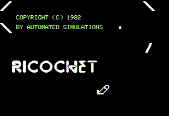 Screenshot of Ricochet (Apple II, 1981) - MobyGames