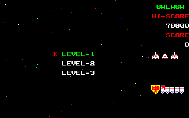 Screenshot of Galaga (Sharp X1, 1981) - MobyGames