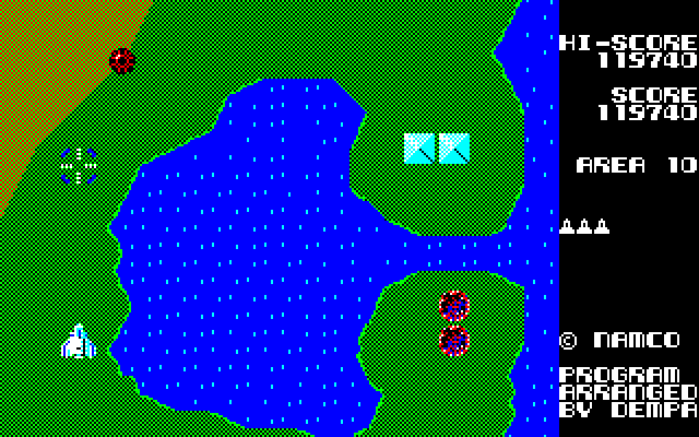 Screenshot of Xevious (Sharp X1, 1982) - MobyGames