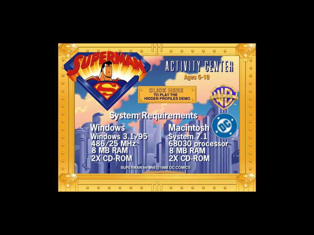 Superman Activity Center: Hidden Profiles (1998) - MobyGames