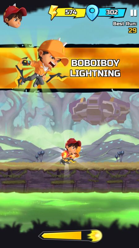 Screenshot of BoBoiBoy Galaxy Run (Android, 2017) - MobyGames