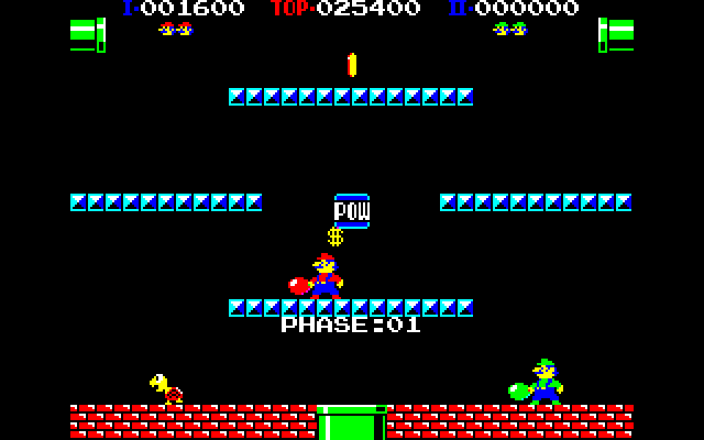 Screenshot of Punch Ball Mario Bros. (Sharp X1, 1984) - MobyGames