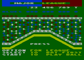 Screenshot of Baseball (Atari 8-bit, 1983) - MobyGames