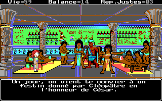 Screenshot of Le Labyrinthe des Pharaons (DOS, 1990) - MobyGames