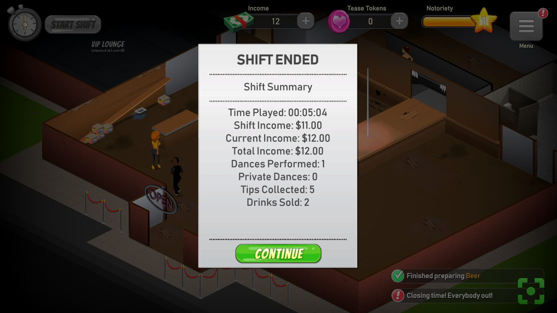 Screenshot of Jo Fella's Gentlemen's Club (Browser, 2021) - MobyGames