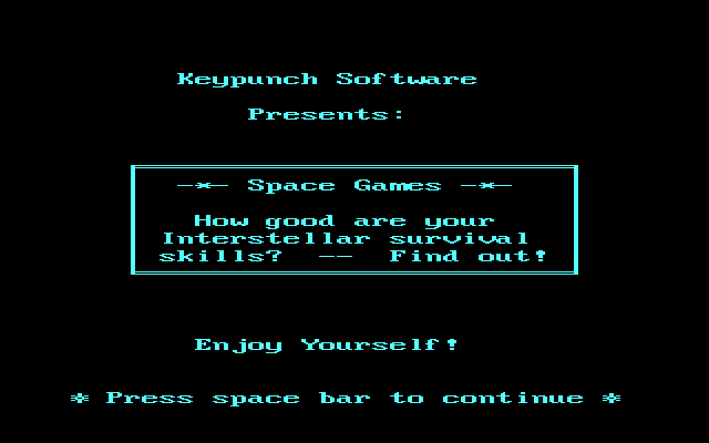 Space Games (1986) - MobyGames
