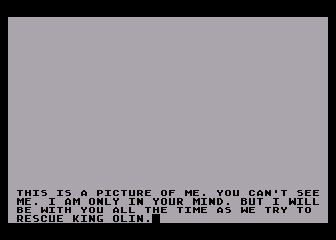 Screenshot of Olin in Emerald: Kingdom of Myrrh (Atari 8-bit, 1984 ...