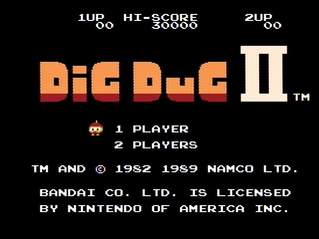 Screenshot of Dig Dug II: Trouble in Paradise (NES, 1985) - MobyGames