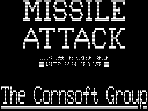 Screenshot of Missile Attack (TRS-80, 1980) - MobyGames